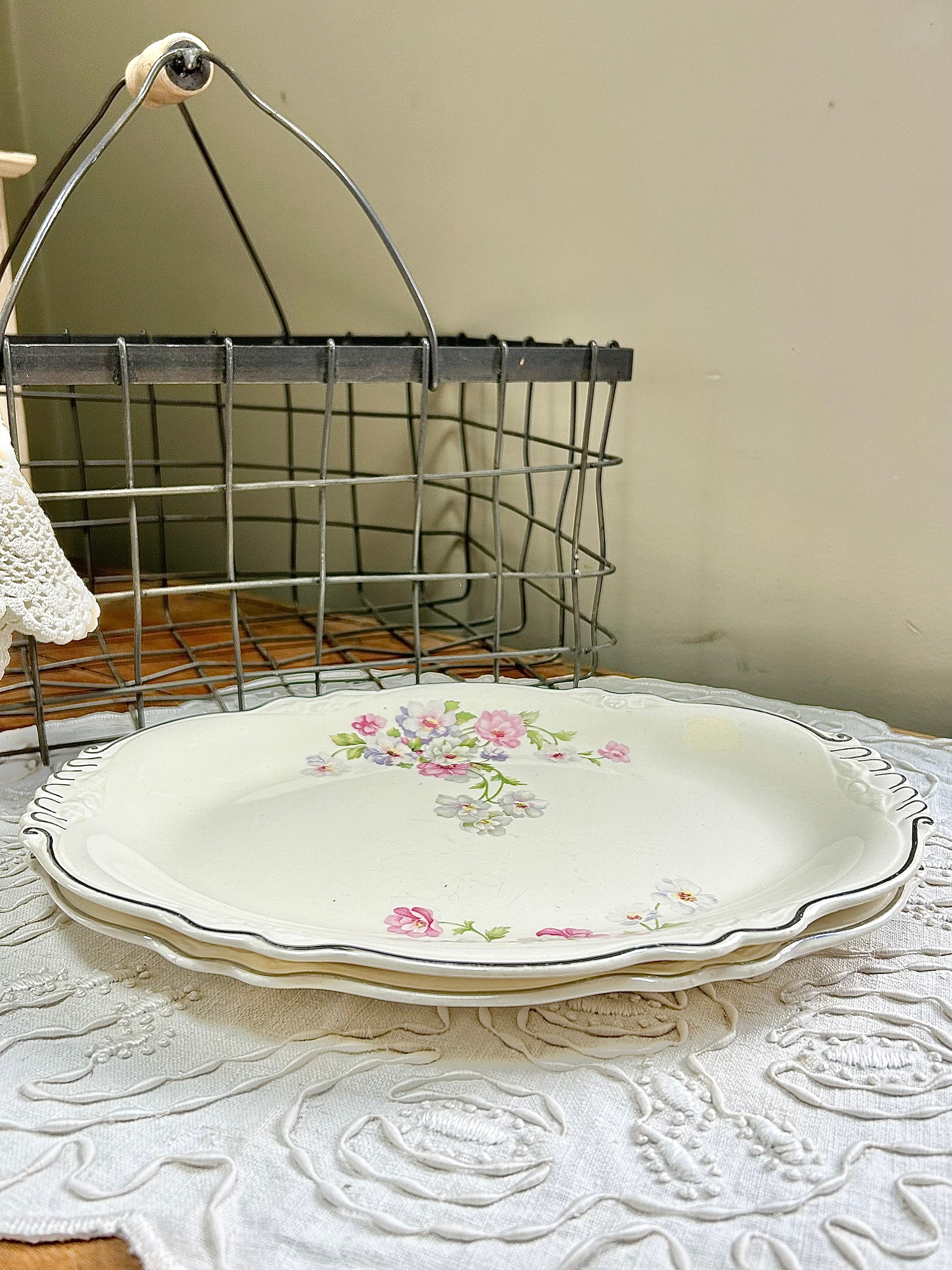 Elegant Homer Laughlin Virginia Rose Serving Platter - Etsy