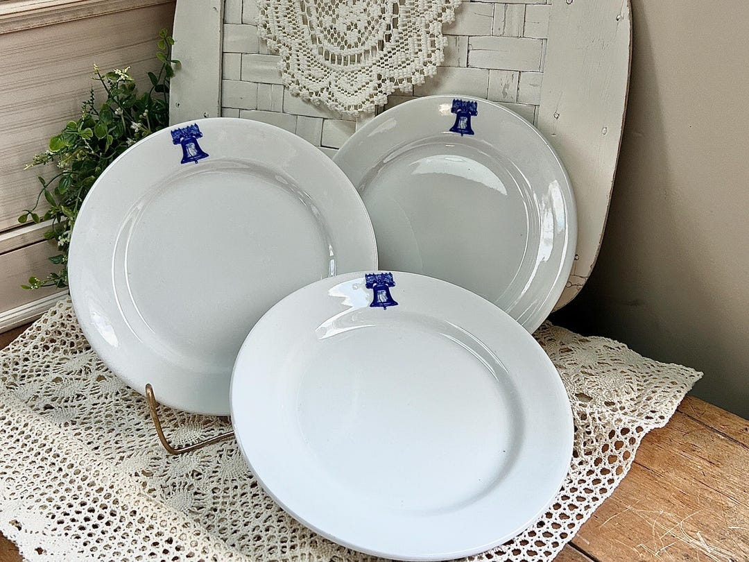 Set of 3 Vintage Shenango China Liberty Bell Plates | Vintage Patriotic ...