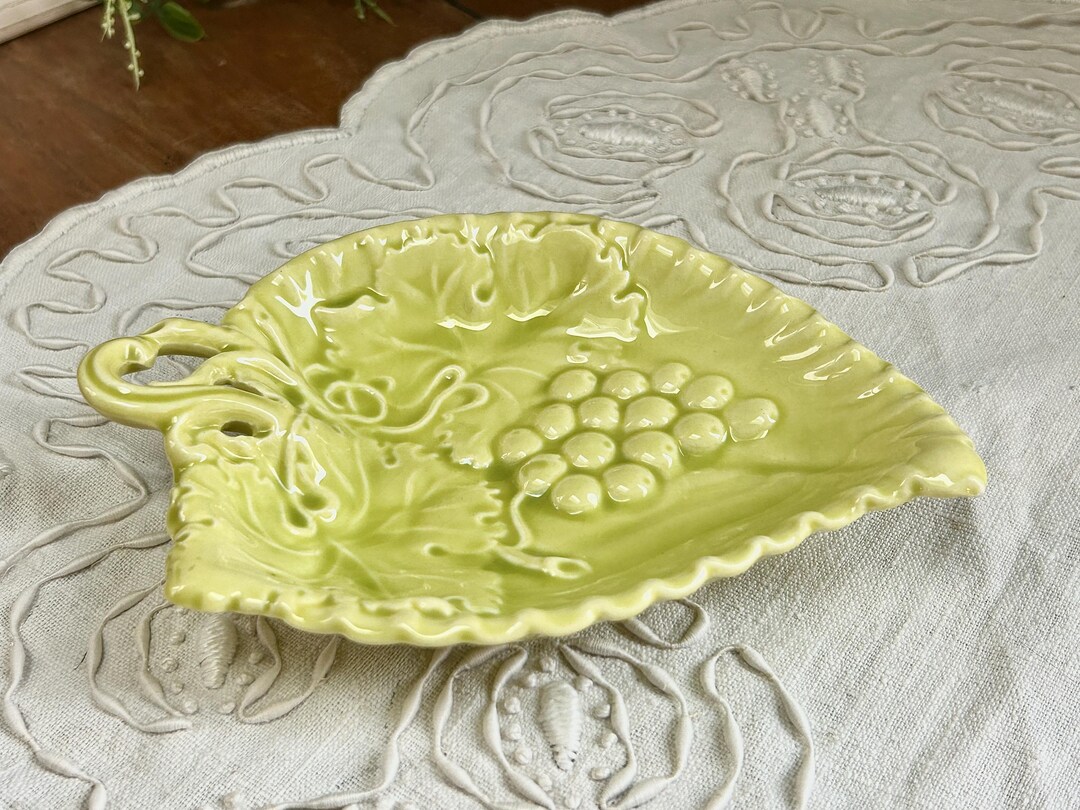Vintage 1940s Cemar Pottery Leaf Dish | Cemar Pottery Mid-century Leaf ...