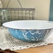 Vintage Graniteware Basin - Blue Swirl Enamelware - Farmhouse Decor - Etsy