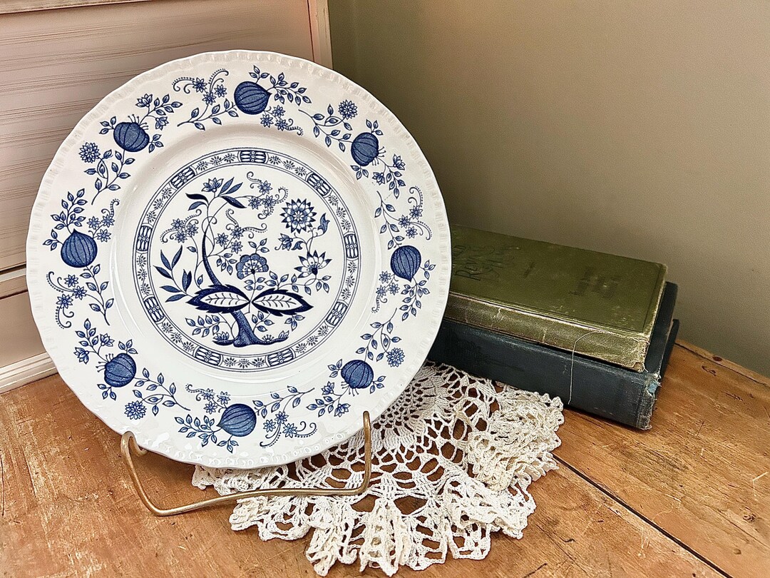 Vintage Wedgewood Blue Heritage Dinner Plate Blue Transferware Plate - Etsy