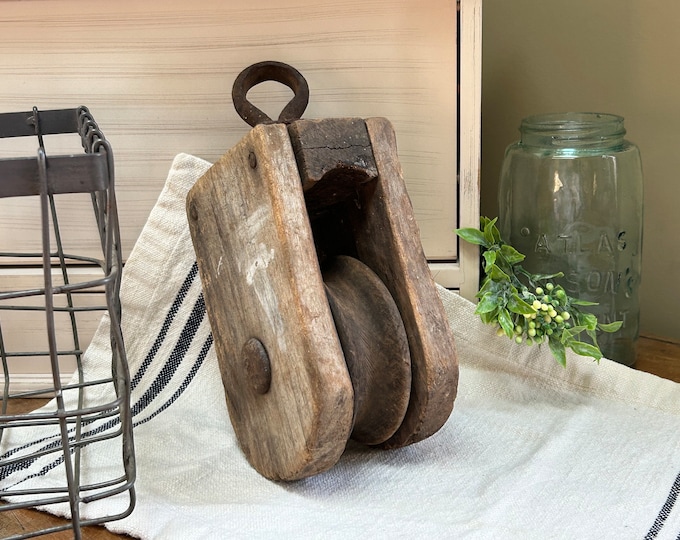 Authentic Rustic Vintage Barn Pulley Hay Pulley From Pennsylvania Barn ...