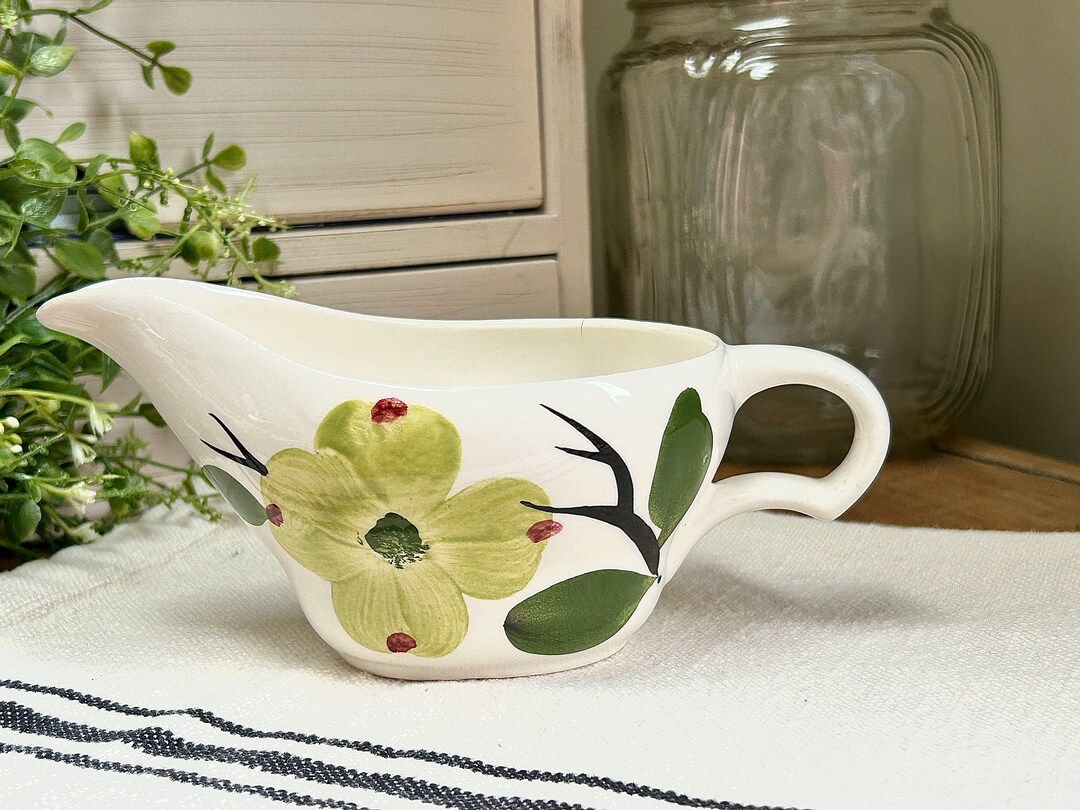 Dixie Dogwood Creamer Pitcher Southern Potteries - Etsy
