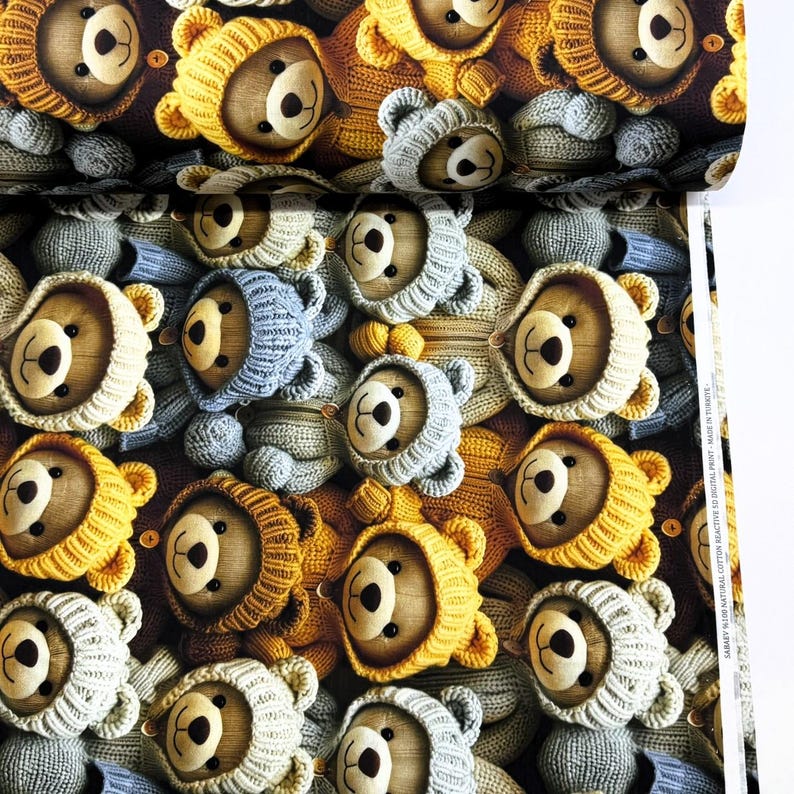 Teddy Bear Cotton Fabric Soft Breathable Kids Bedding Sheets ...