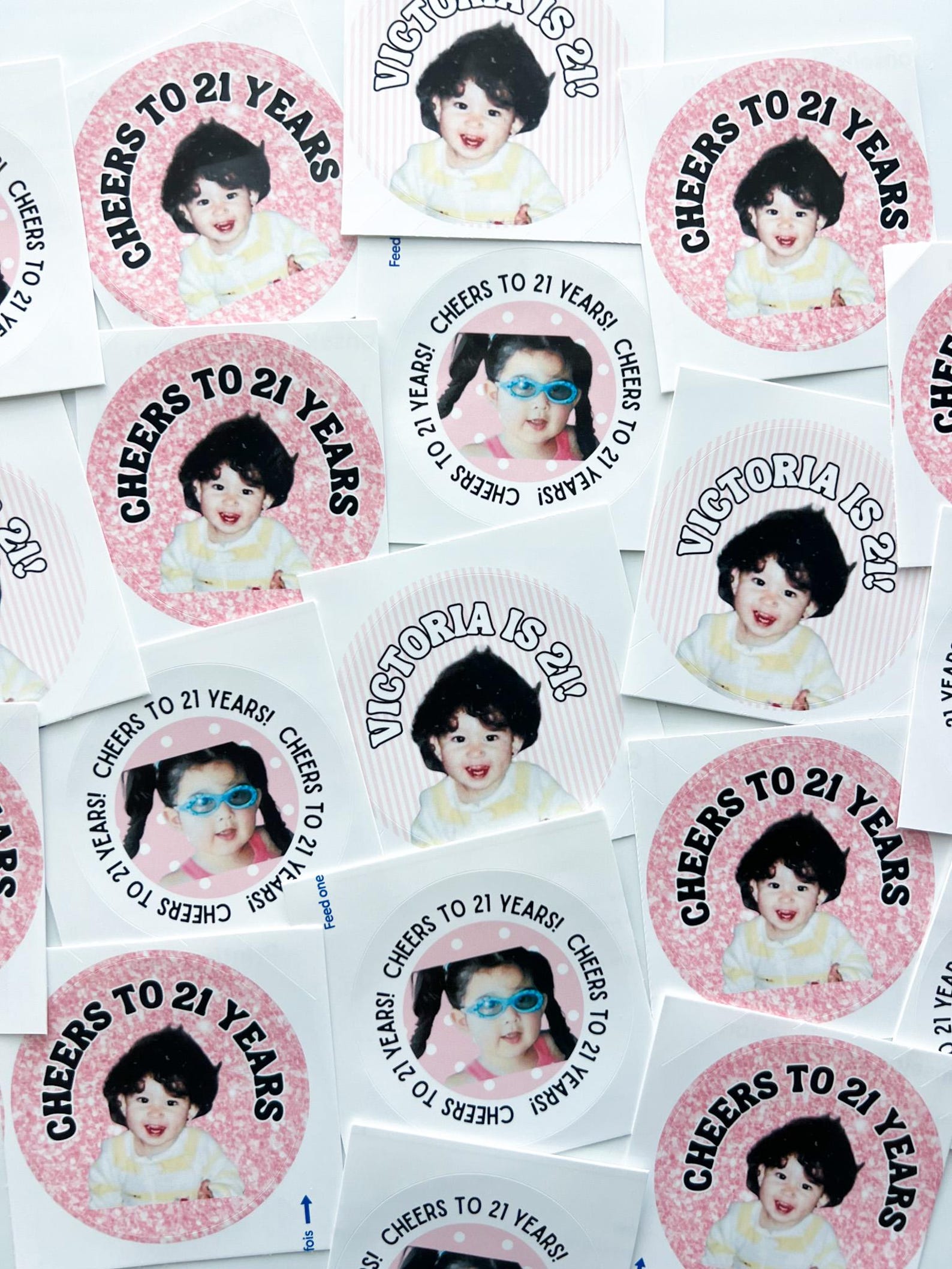 Custom Birthday Stickers | 21st Birthday Stickers | 21st Birthday Decor ...