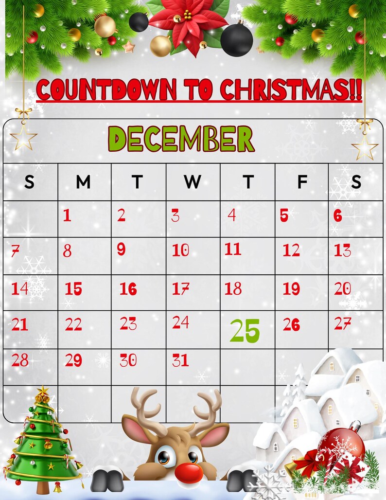Christmas Countdown Poem: Candy Ribbon / Calendar Activity (printable ...