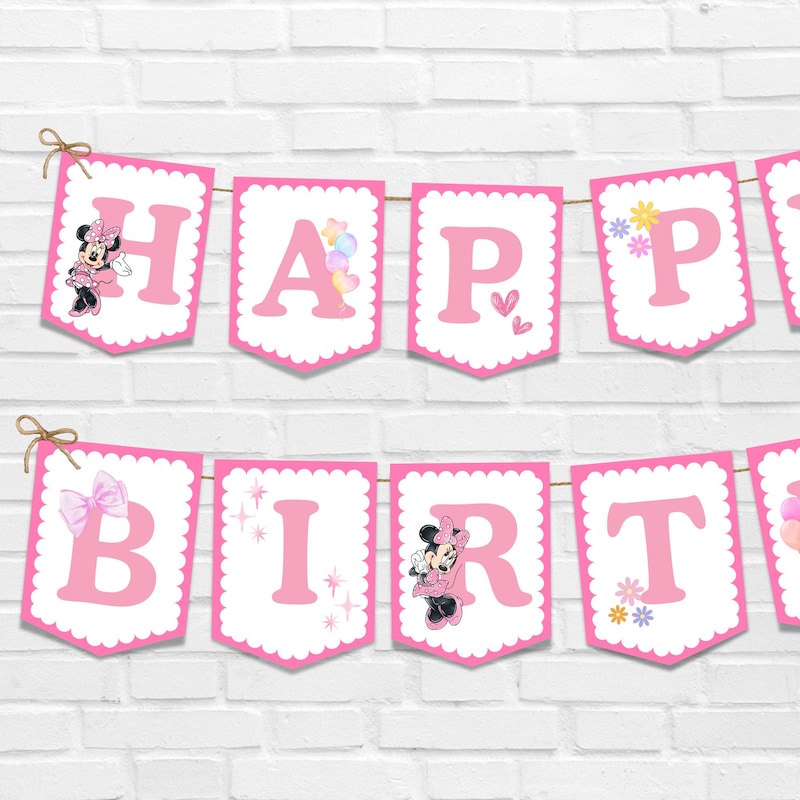 Minnie Mouse Banner - Etsy
