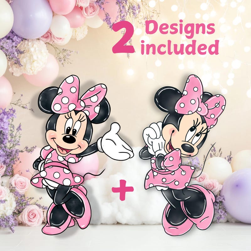 Minnie Mouse Birthday Decorations Printables - Etsy New Zealand