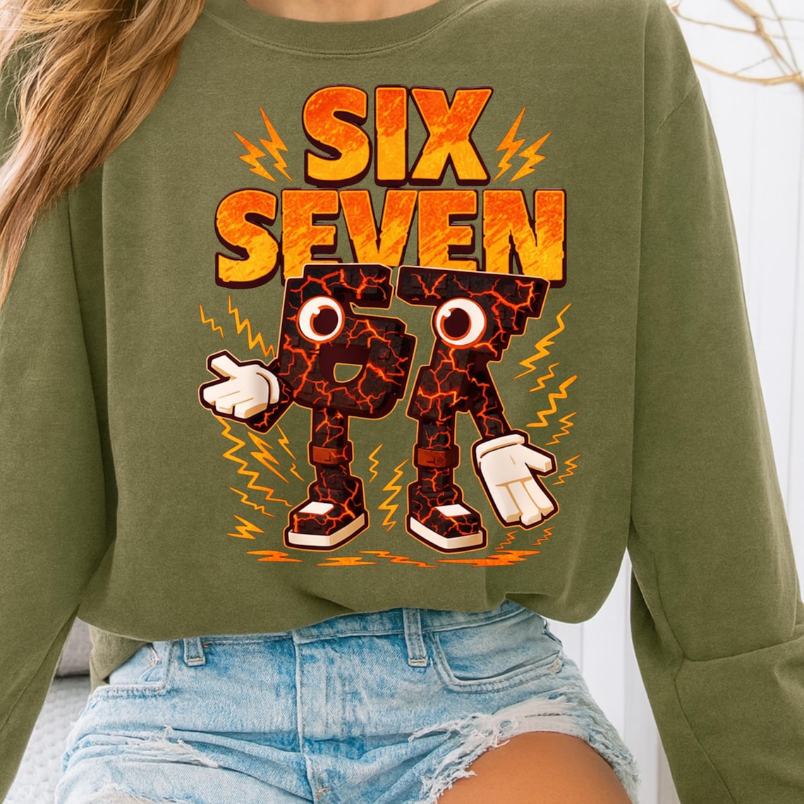 67 Brainrot Meme PNG | Six Seven Kids Gaming Clipart | Ice Cream Drip ...