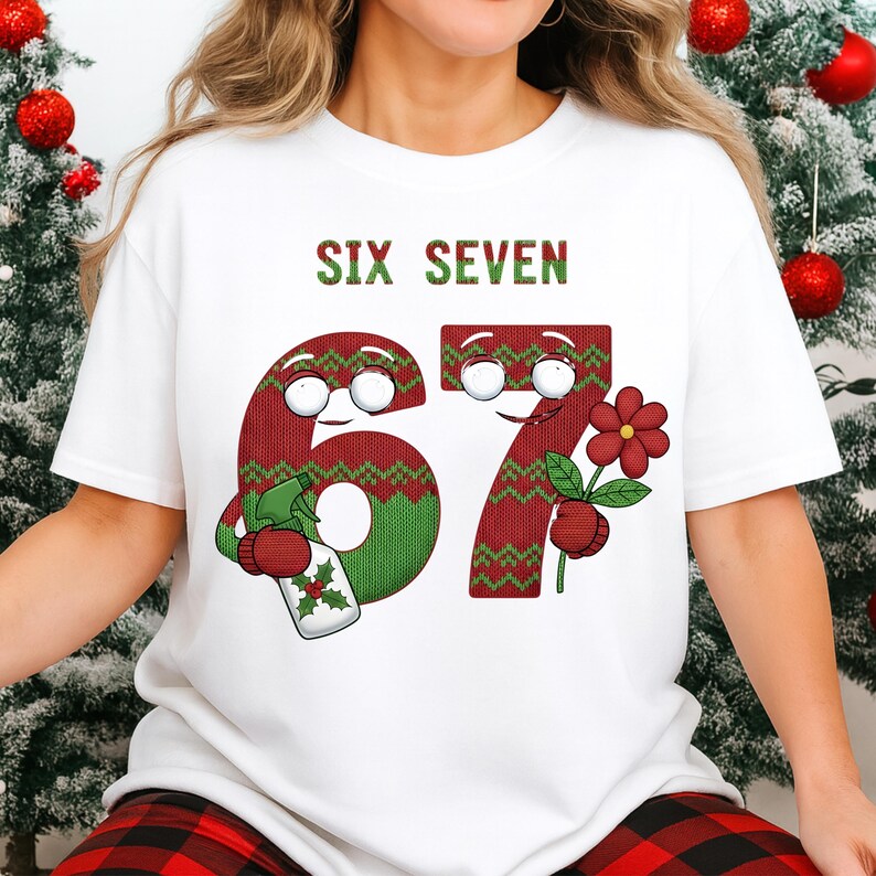 Christmas 6 7 Stylist PNG | Cute Barber Numbers Clipart | Holiday Salon ...