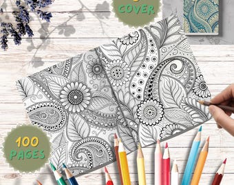 Mandala Coloring Book: 100 Intricate Zentangle Pages (PDF Download - Etsy