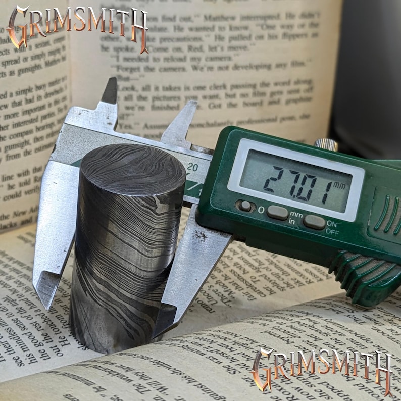 Hand Forged Damascus Steel Twist Rod – 21–27mm Wide, 0.5"–12" Long ...