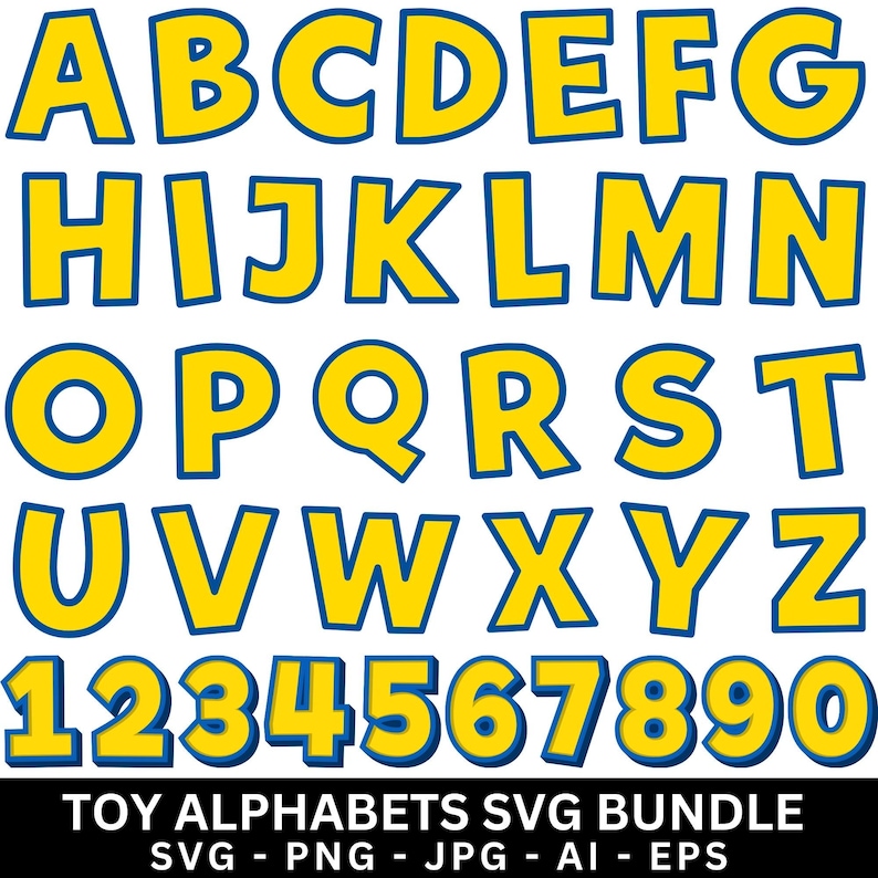 Toy Story Font SVG, Alphabet Letters, Numbers Clipart (digital Download ...