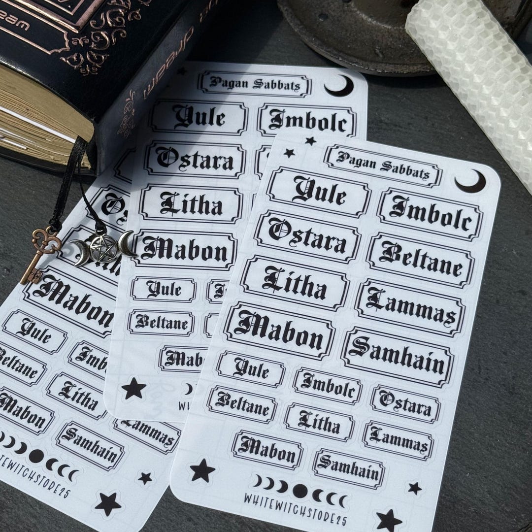 Clear Pagan Planner Stickers: Wiccan Sabbats, Wheel of the Year - Etsy