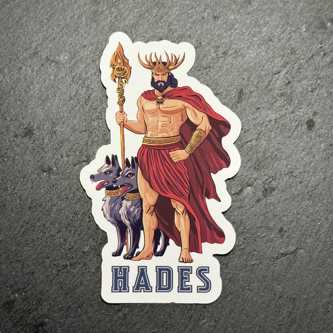 Hades Vinyl Sticker: Greek Mythology, Cerberus, Holographic - Etsy