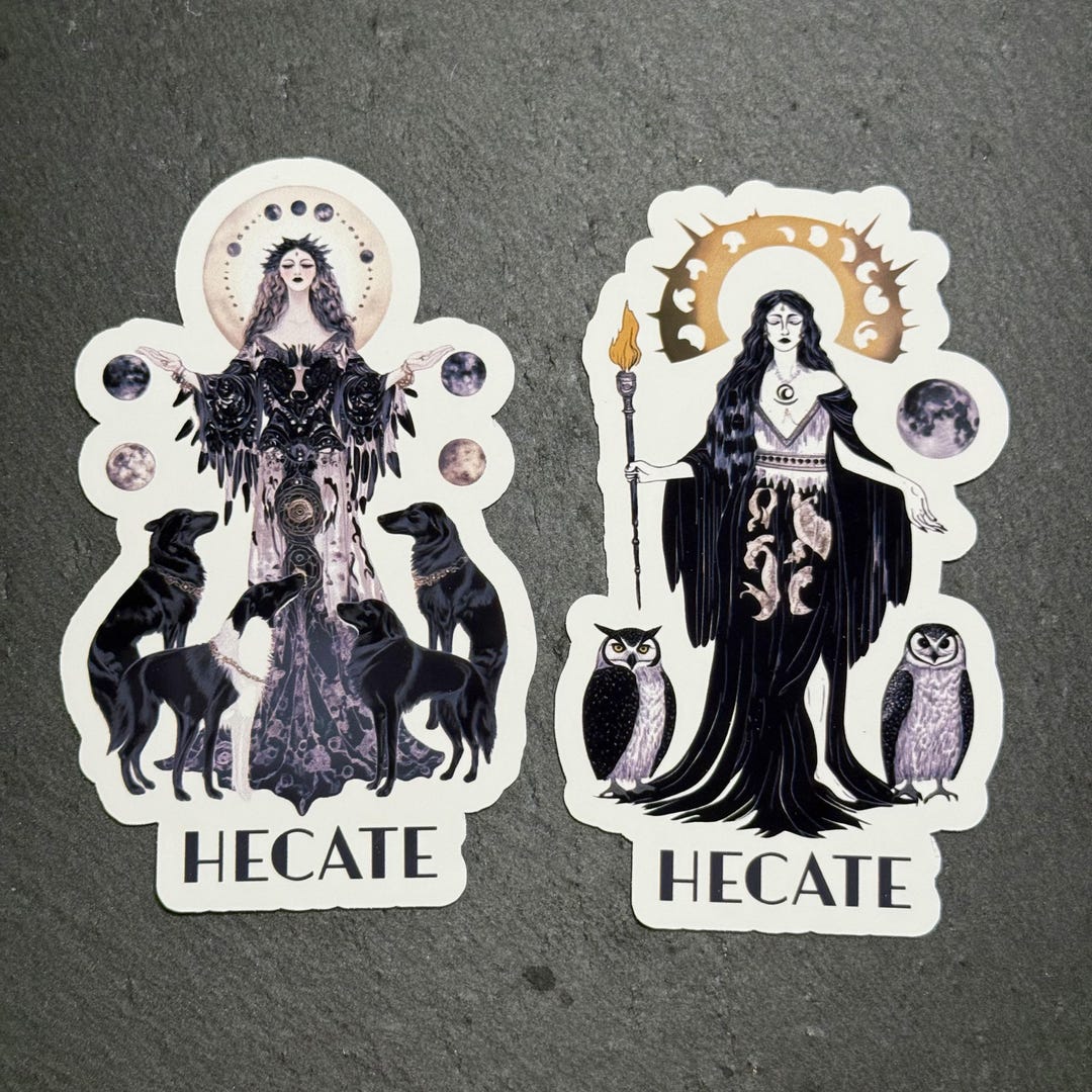 Hecate Sticker Set: Waterproof Vinyl, Witchy Triple Goddess ...