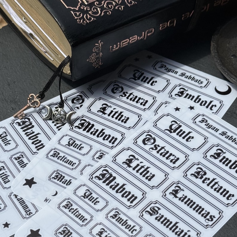 Clear Pagan Planner Stickers: Wiccan Sabbats, Wheel of the Year - Etsy