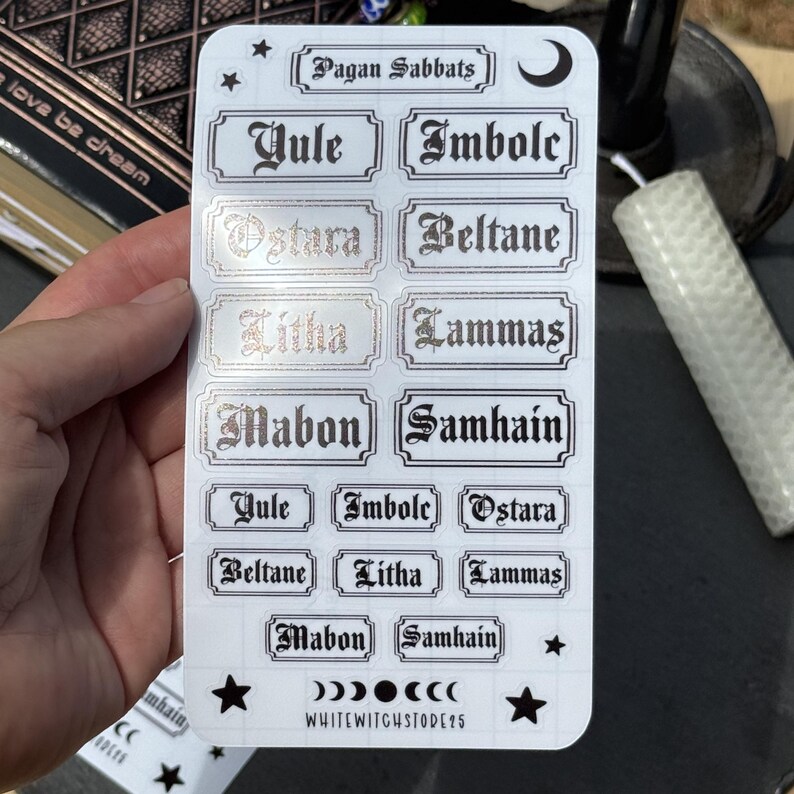 Clear Pagan Planner Stickers: Wiccan Sabbats, Wheel of the Year - Etsy