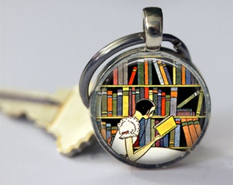 Library Keychain | Etsy