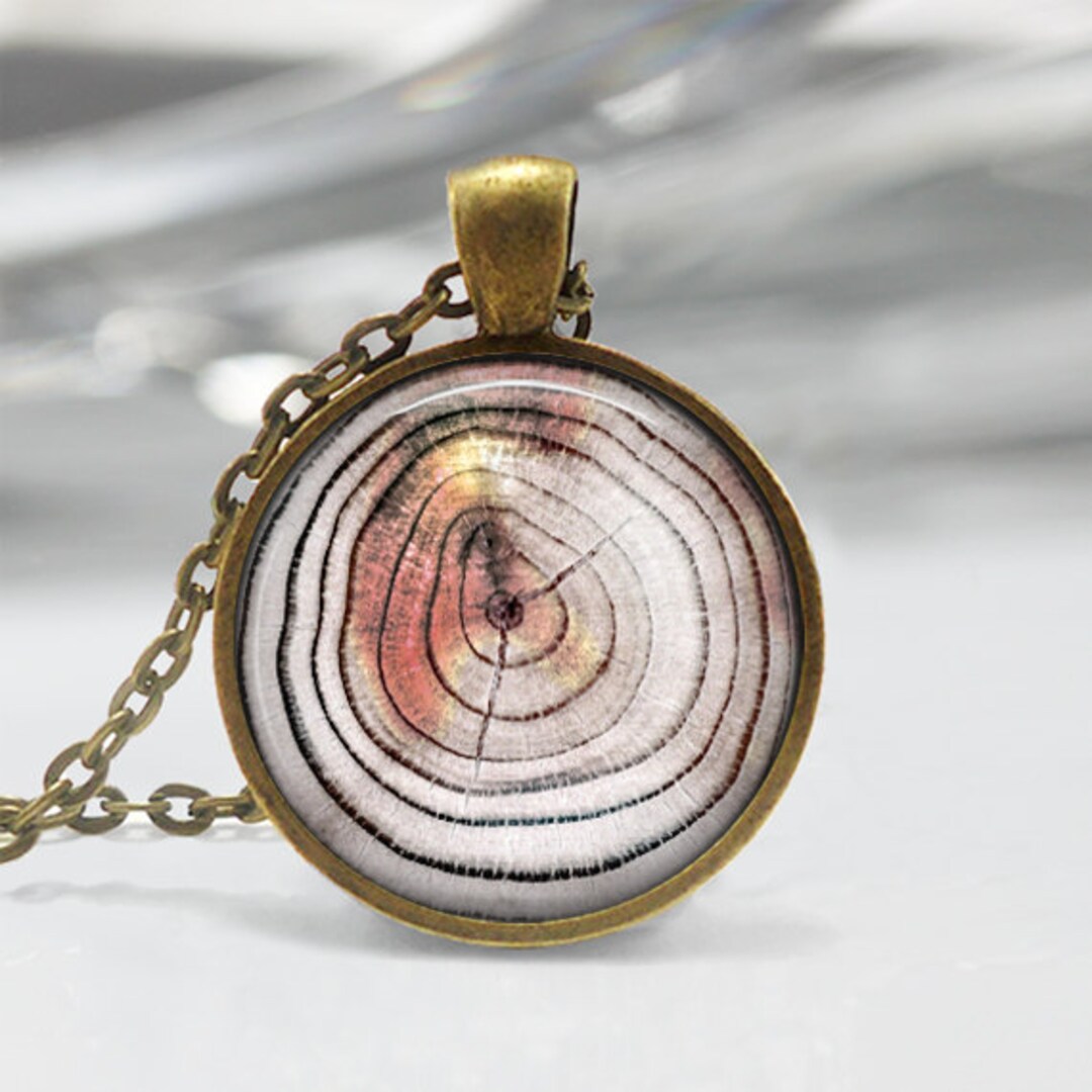 Tree Ring Necklace Brown Tree Jewelry Nature Art Pendant in Bronze or ...