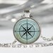 Nautical Compass Necklace Compass Rose Mariner's Jewelry Nautical Ship ...