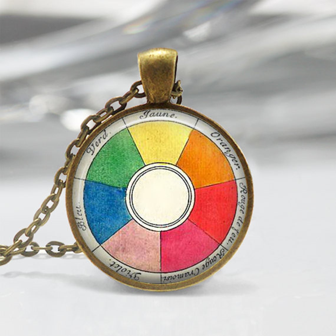 Vintage Color Wheel Necklace Artists Jewelry Teachers Students - Etsy