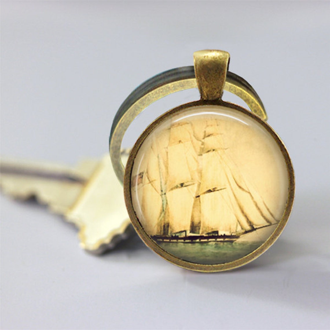 Vintage Ship Nautical Key Chain Sailboat Pirate Ocean | Etsy
