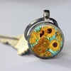 Vincent Van Gogh Sunflowers Keychain Fine Art Famous Painting Purse ...