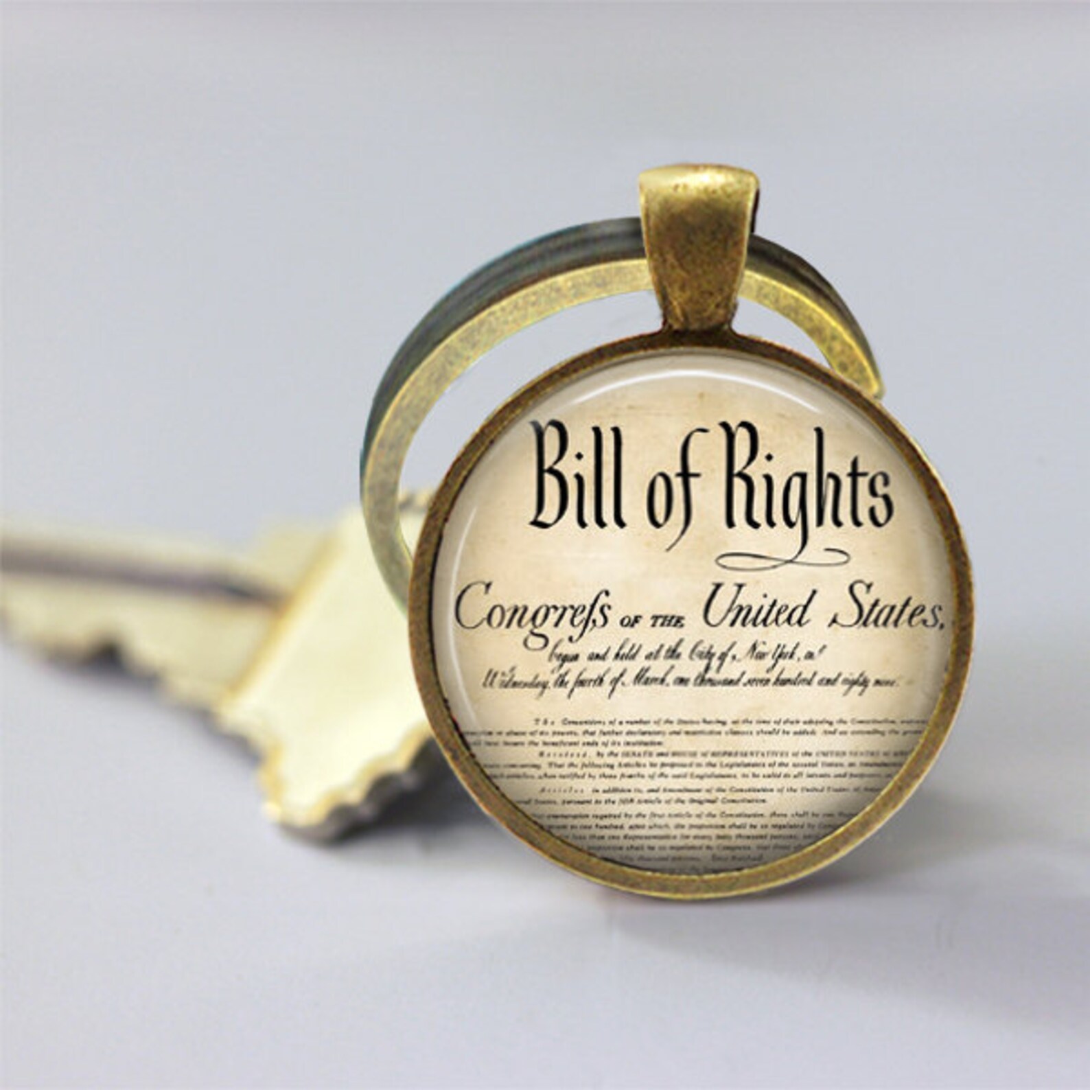 Bill of Rights Keychain United States History Ten Amendments | Etsy