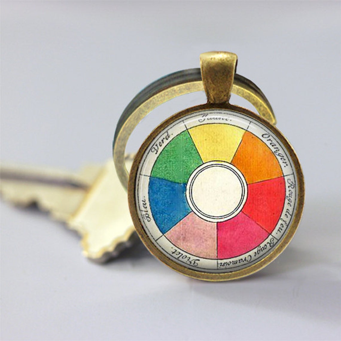 Artists Keychain Vintage Color Wheel Key Ring Key Fob Car - Etsy