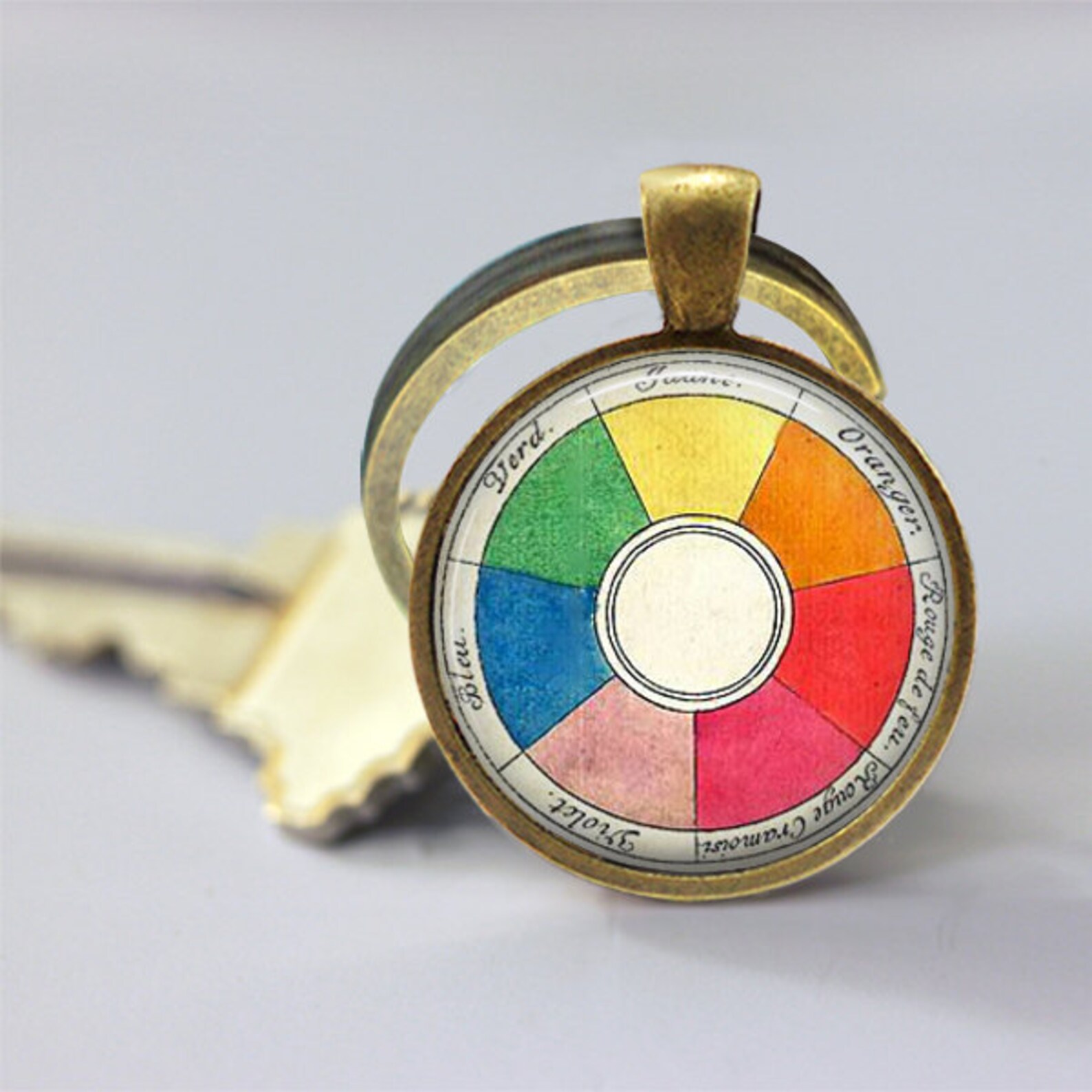 Artists Keychain Vintage Color Wheel Key Ring Key Fob Car - Etsy