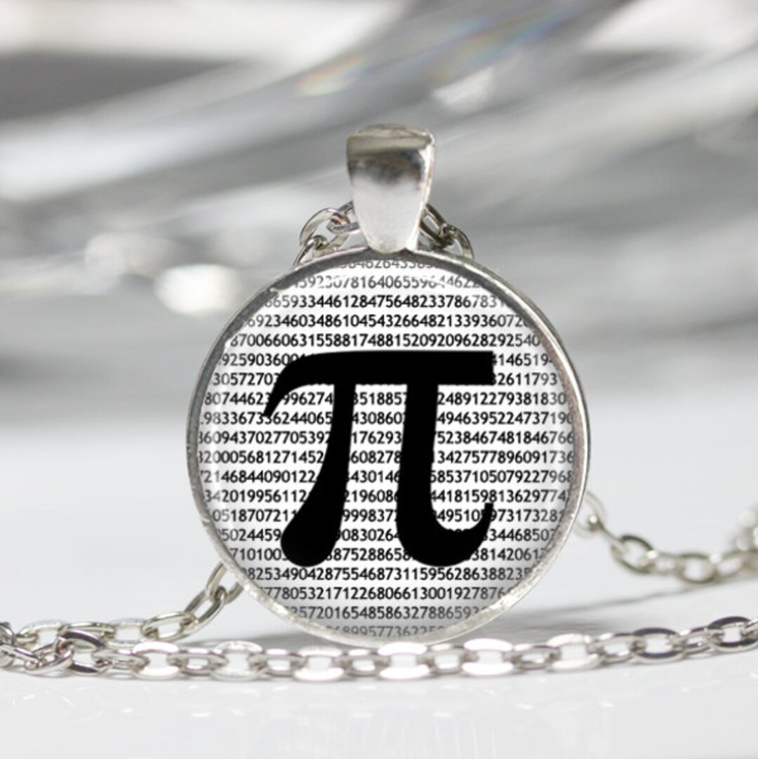 Pi Necklace Math Jewelry Teachers, Science, Mathematics Black and White ...