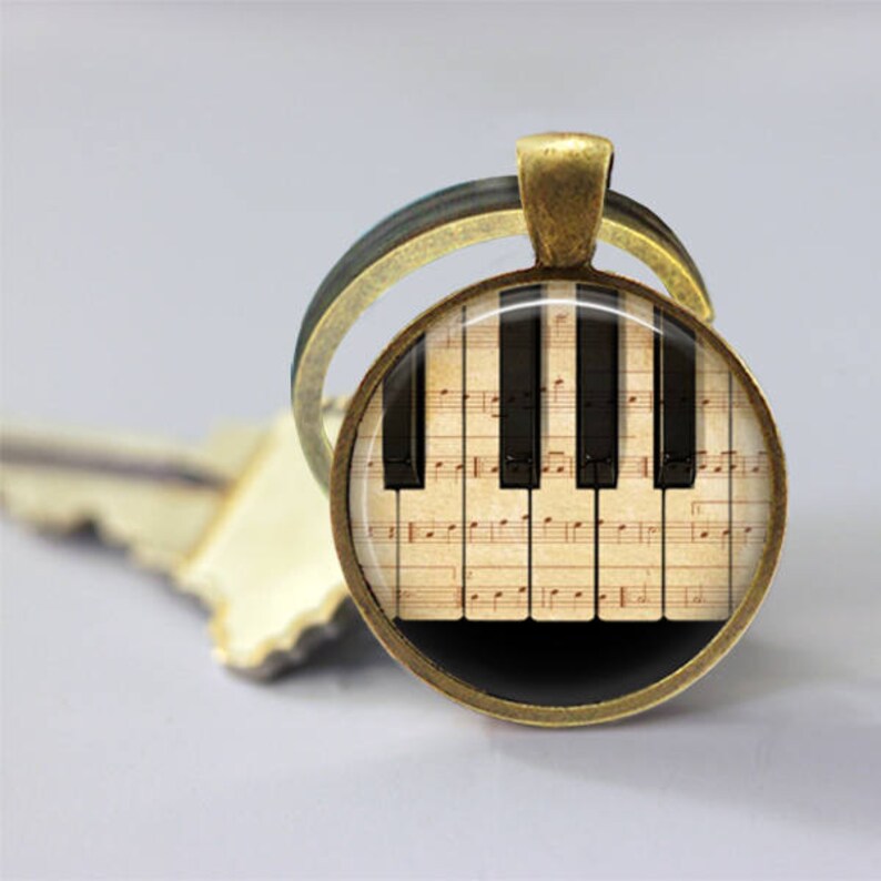 Piano Keychain Musical Instruments Sheet Music Musicians Key | Etsy