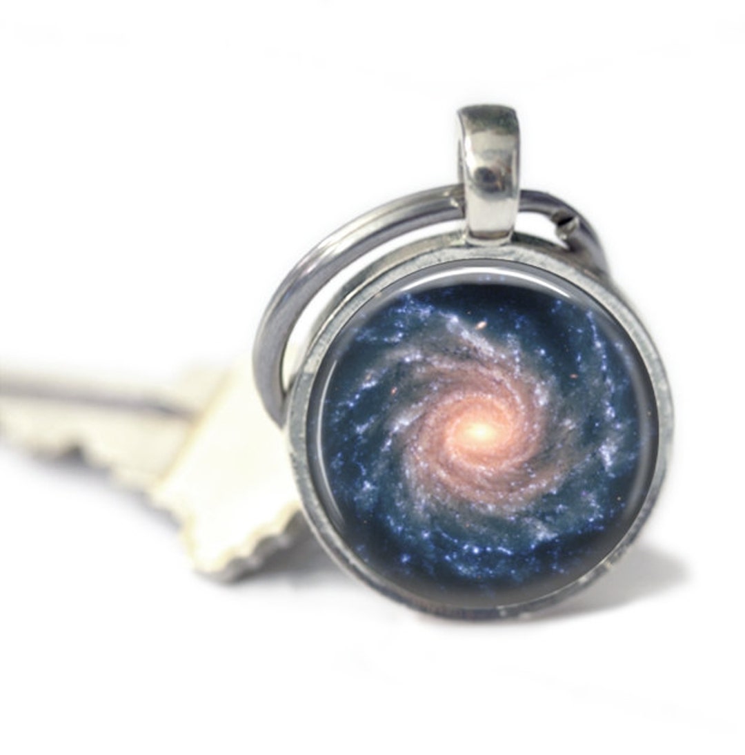 Spiral Galaxy Key Chain, Galaxy Key Ring, Astronomy, Cosmos, Outer ...