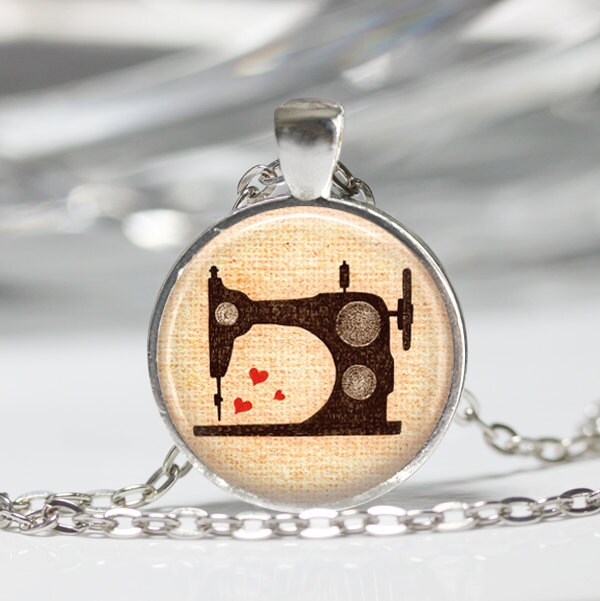 Vintage Sewing Machine Jewelry Seamstress Love to Sew Art - Etsy