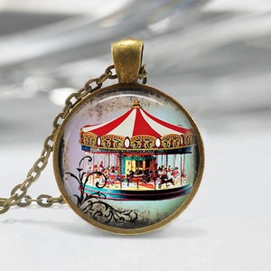 Merry Go Round Necklace Carousel Jewelry Carousel Horse Circus Carnival ...