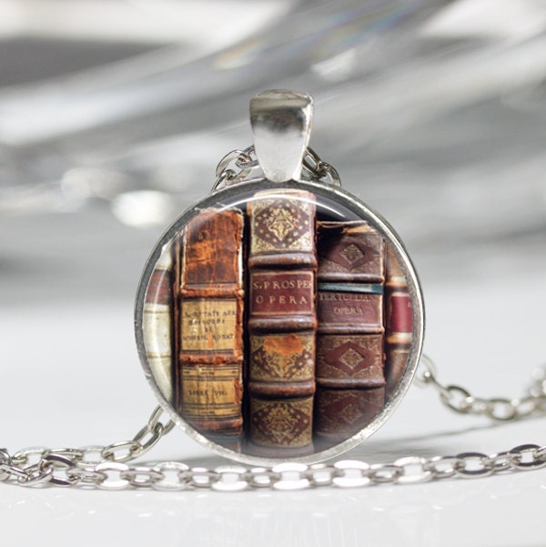 Book Necklace Librarian Jewelry Library Bibliophile Book - Etsy