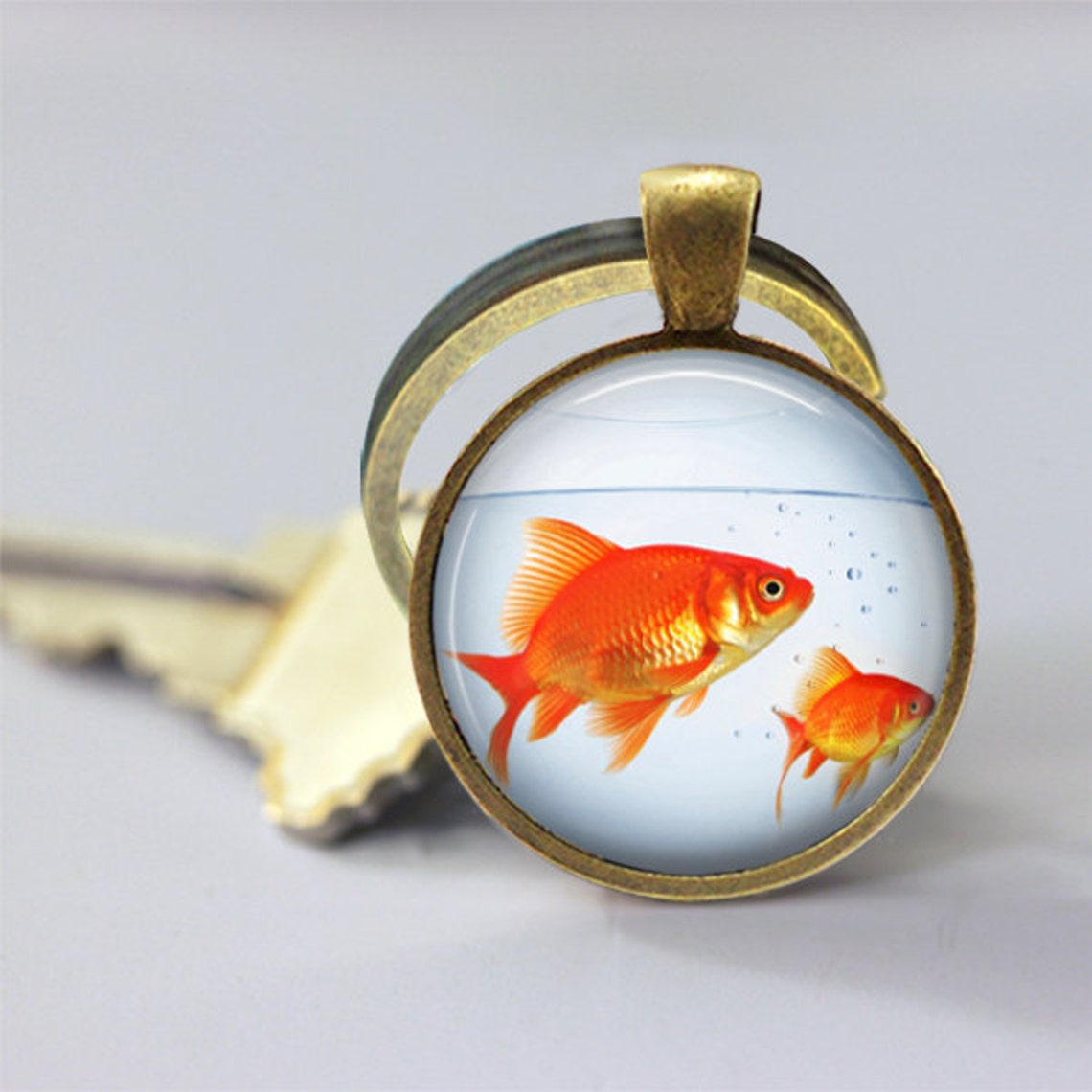 Fish Bowl Keychain Gold Fish Tank Aquarium Goldfish Key Chain - Etsy