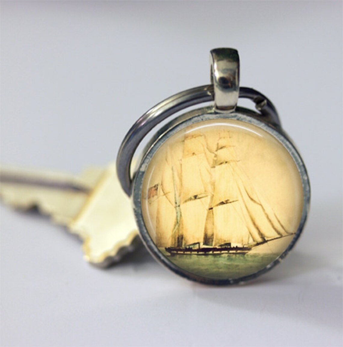Vintage Ship Nautical Key Chain Sailboat Pirate Ocean | Etsy