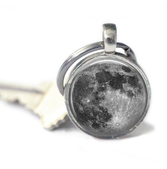 Full Moon Key Chain Moon Keychain Astronomy Outer Space | Etsy