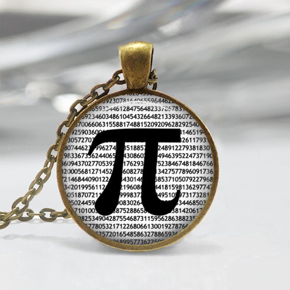 Pi Necklace Math Jewelry Teachers Science Mathematics Black | Etsy