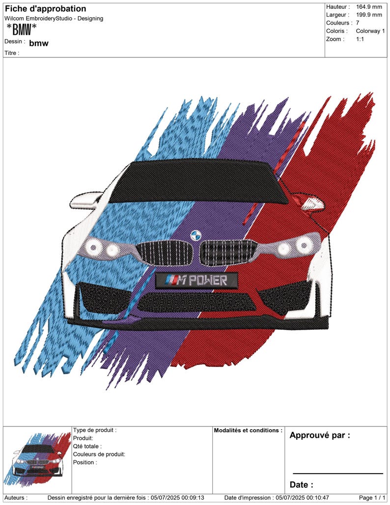 BMW M4 Embroidery Design – Motorsport Logo Stitch Pattern (machine ...