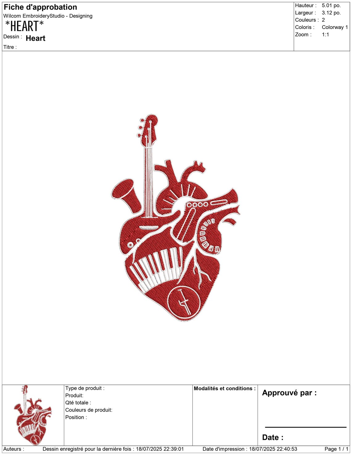 Musical Heart Embroidery Design: Anatomical Instruments (digital File ...