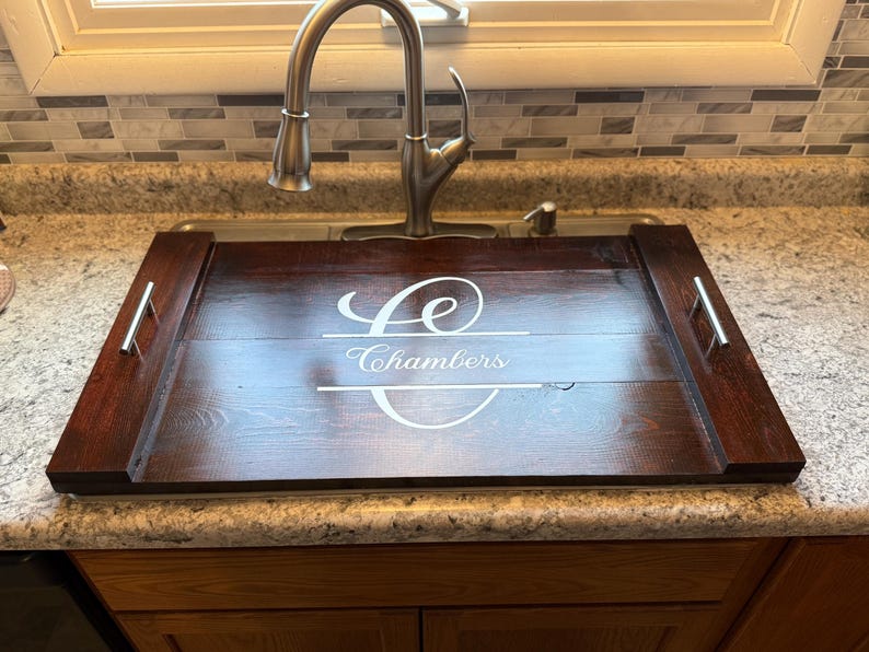 Rustic Wooden Sink Cover – Farmhouse Kitchen Noodle Board - Etsy