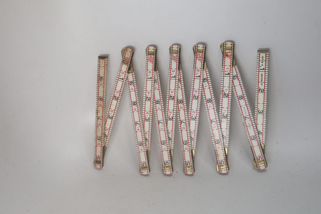 Vintage Lufkin No 066D Engineers Folding Ruler - Red End - Lock Joints ...