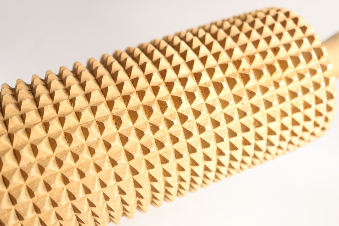 Vintage Wood Rolling Pin Swedish Rolling Pin Textured - Etsy