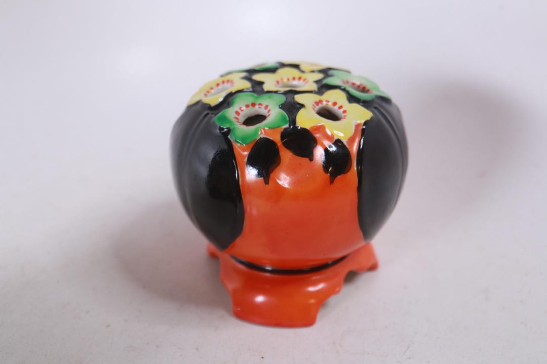 Vintage Ceramic Flower Frog - Flower Frog Vase - Colorful - Excellent ...