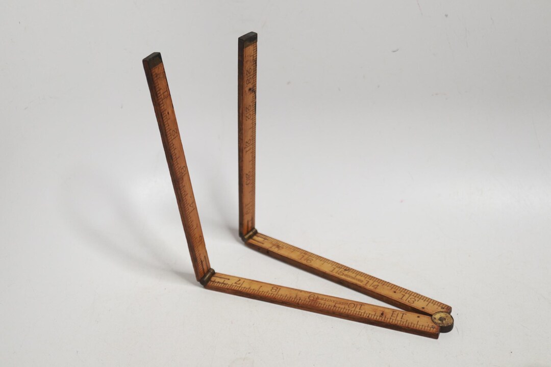 Vintage Stanley No. 68 Wooden Folding Rule 24 Inch -vintage Wood ...