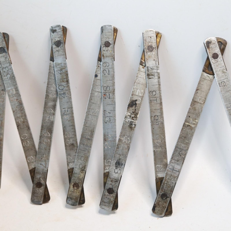 Vintage Metal Ruler - Etsy