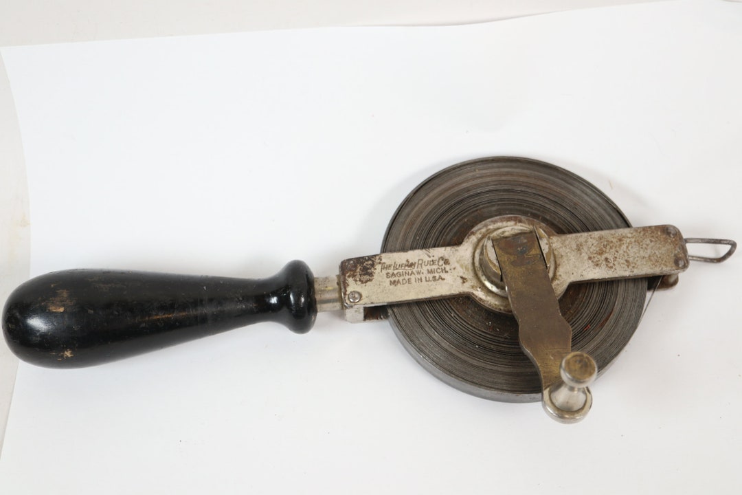 Vintage Lufkin 100 Foot Surveyors Tape - Lufkin Chrome Plated Tape ...